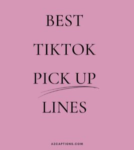 60 Best Tiktok Pick Up Lines Rizz Funny | Azcaptions